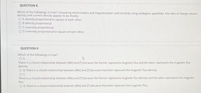 Solved QUESTION 8 Which of the followings is true? Comparing | Chegg.com