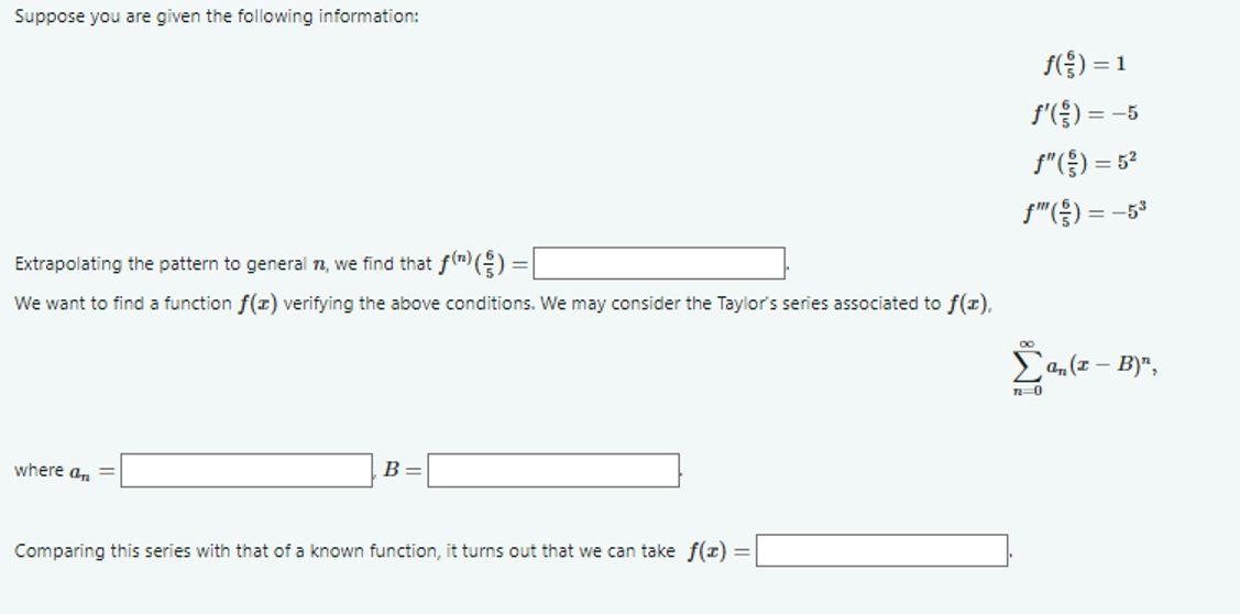 Solved Suppose you are given the following | Chegg.com