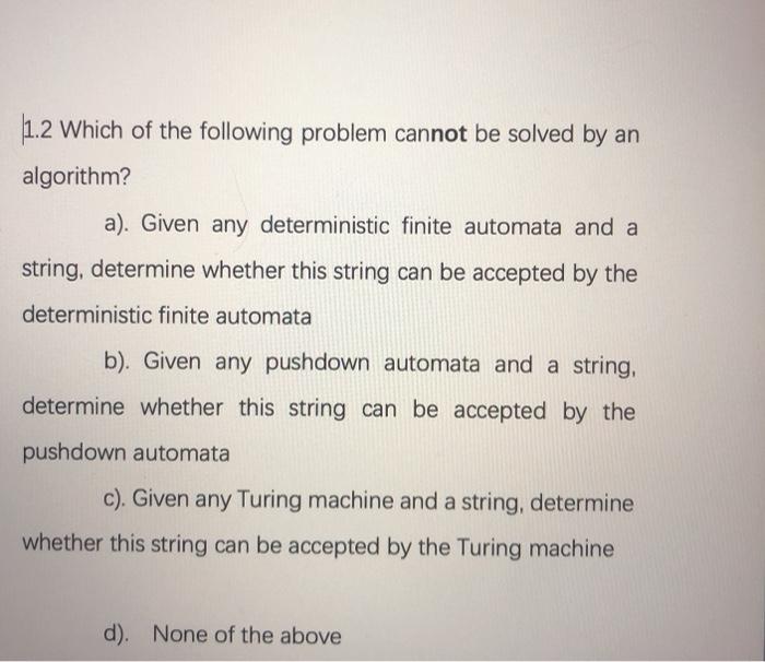 Solved 1.1 Consider the following Turing machine M, where | Chegg.com