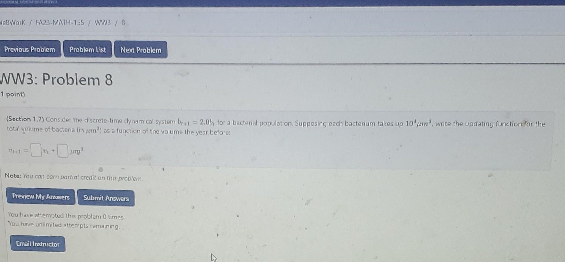 Solved (Section 1.7) Consider the discrete-time dynamical | Chegg.com