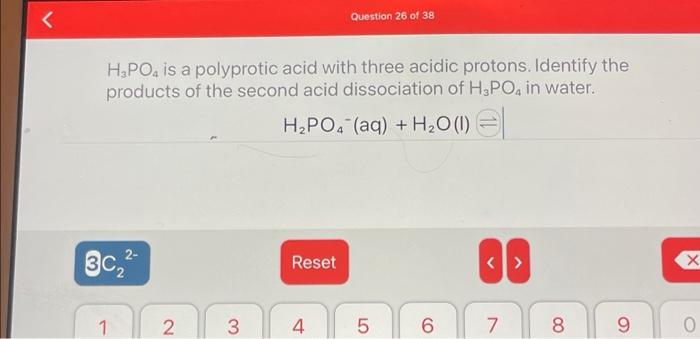 Solved Question 26 of 38 H3PO, is a polyprotic acid with | Chegg.com