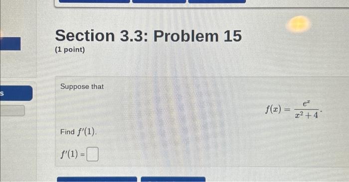 Solved Section 3 3 Problem 15 1 Point Suppose That