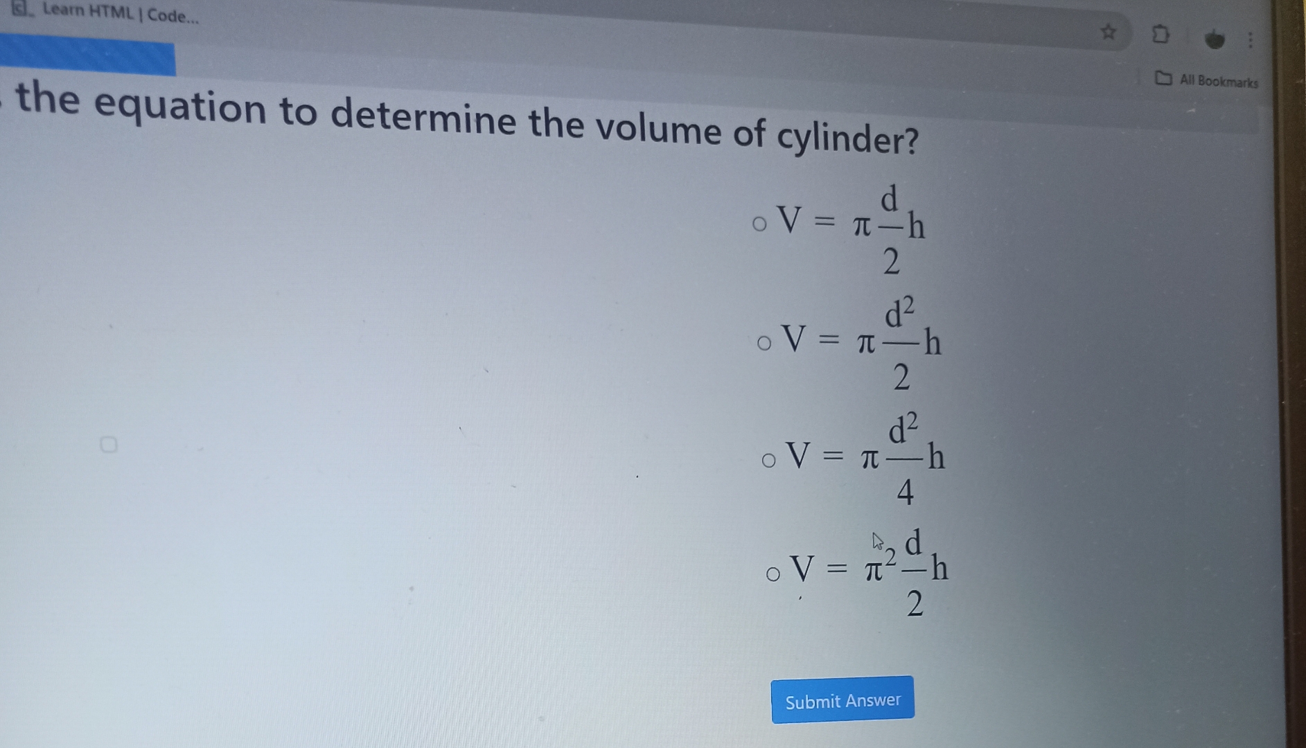 Solved Learn HTML / ﻿Code..the equation to determine the | Chegg.com