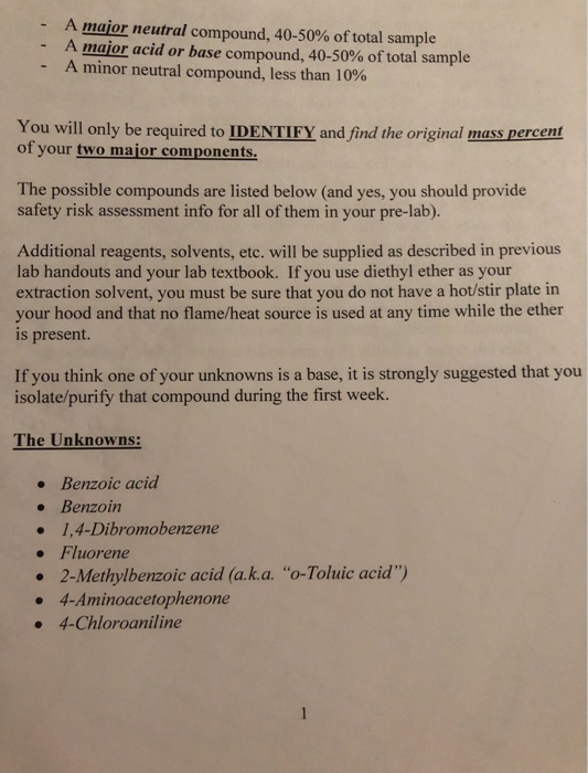 A major neutral compound, 40-50% of total sample A | Chegg.com