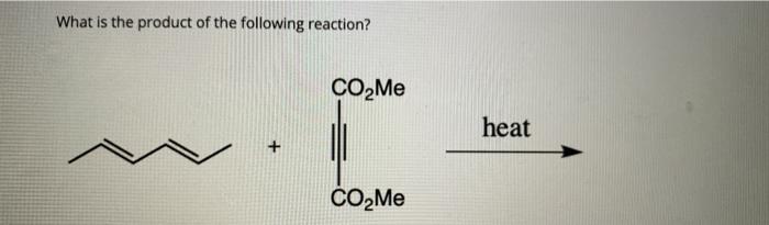 Solved What is the product of the following reaction? CO2Me | Chegg.com