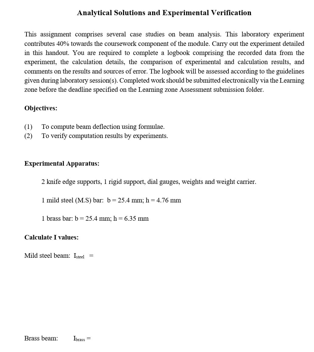 Solved Analytical Solutions and Experimental | Chegg.com