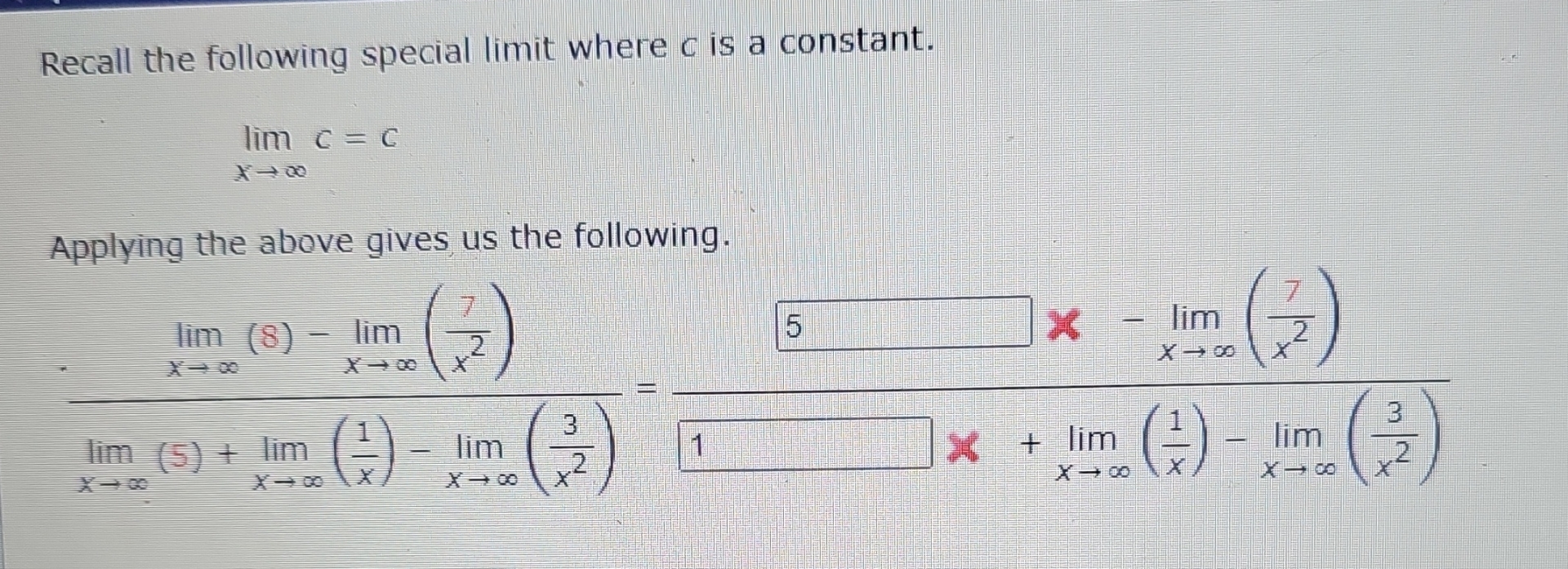 Solved Recall the following special limit where c is a | Chegg.com