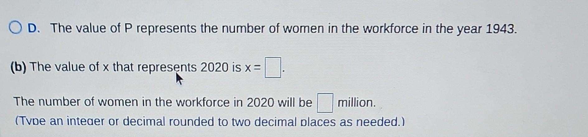 Solved Using data starting with 1950 and projected to 2050 , | Chegg.com