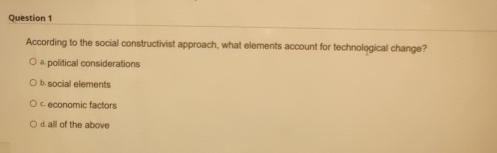 Solved Question 1According to the social constructivist | Chegg.com