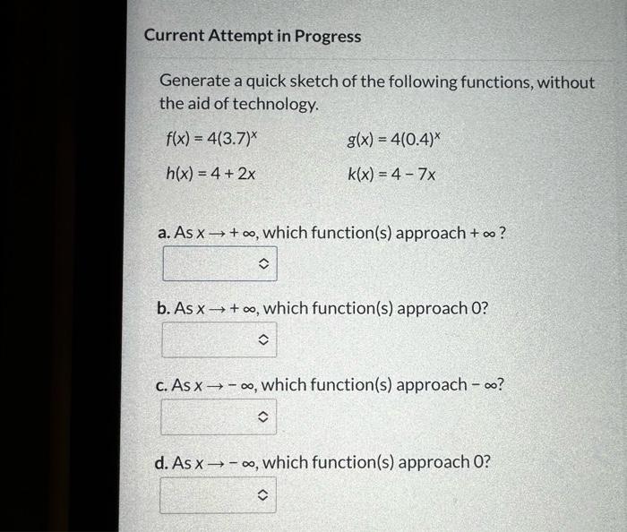 Solved Generate a quick sketch of the following functions, | Chegg.com