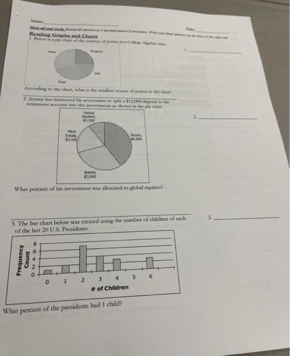 Solved Date: Name: 4. The following graph shows the results | Chegg.com