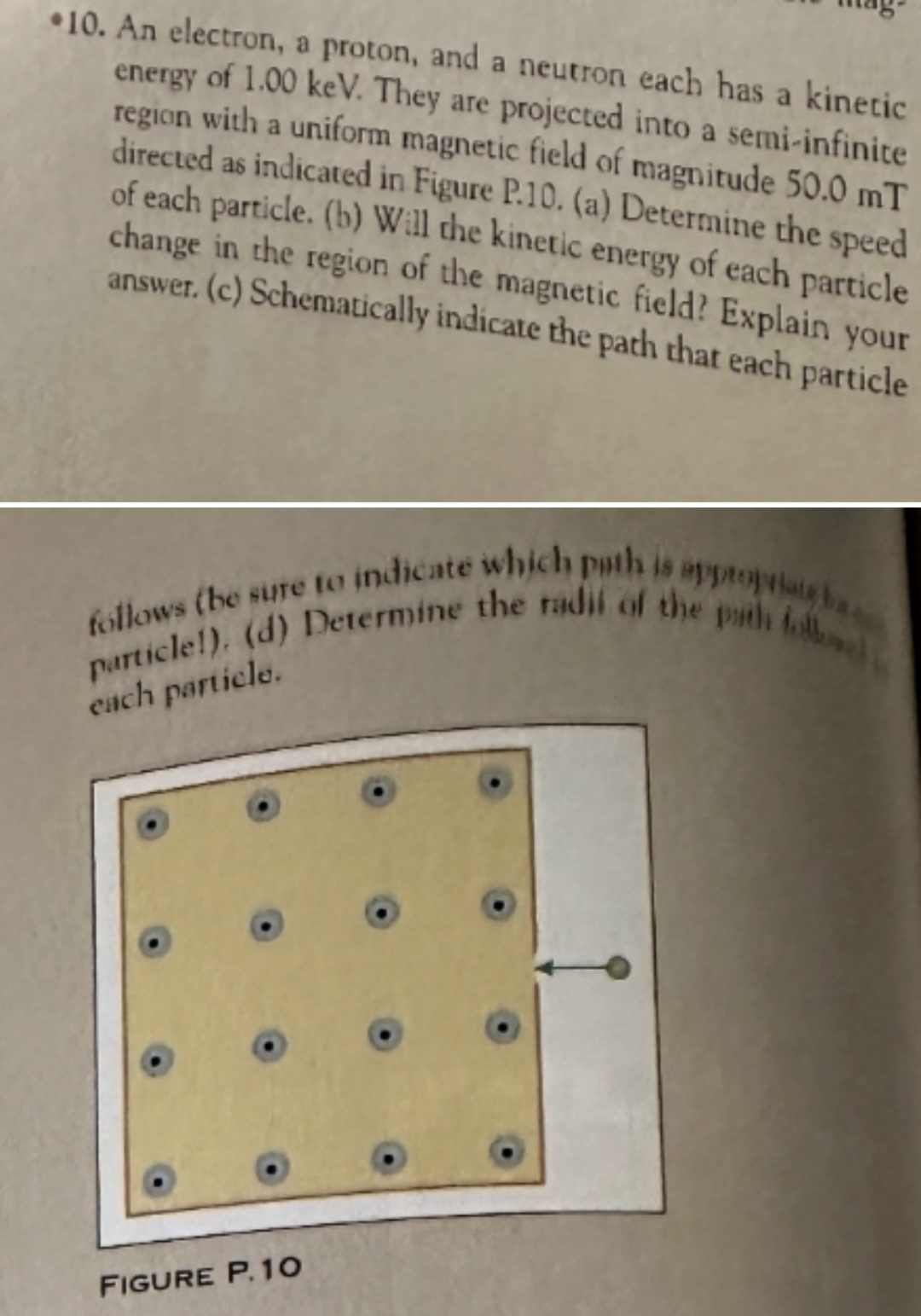 Solved An electron, a proton, and a neutron each has a | Chegg.com