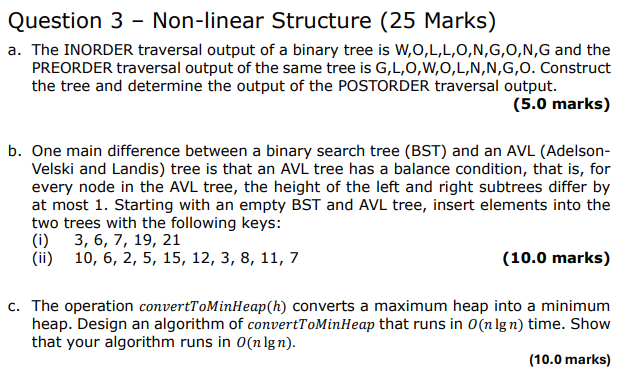 b. ﻿One main difference between a binary search tree | Chegg.com