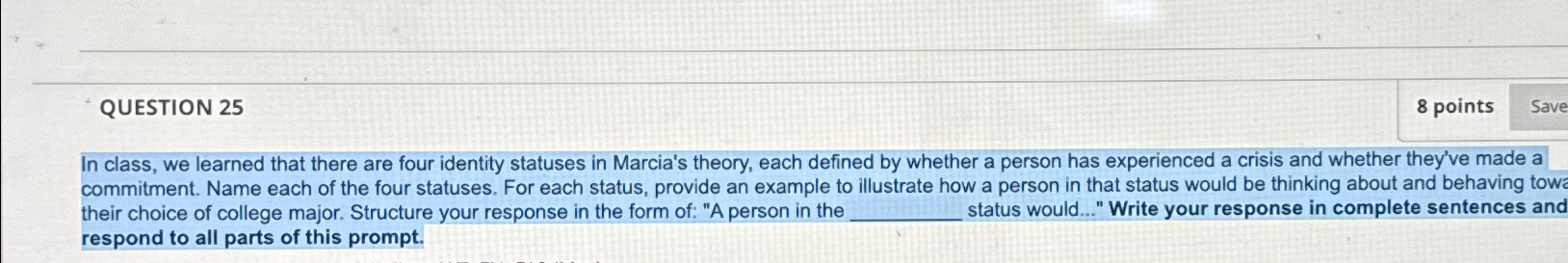 Solved QUESTION 258 ﻿pointsIn class, we learned that there | Chegg.com