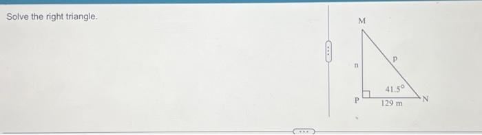 Solved Solve The Right Triangle Chegg