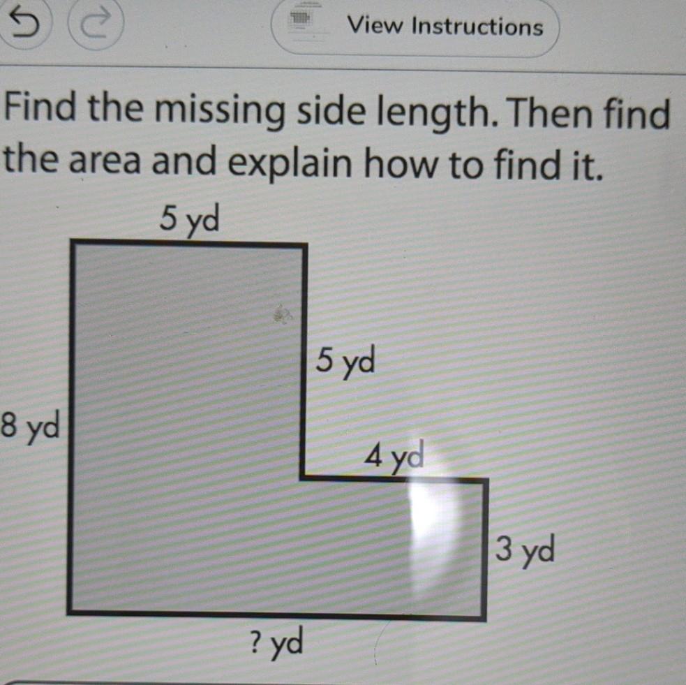 Solved View Instructions Find the missing side length. Then | Chegg.com