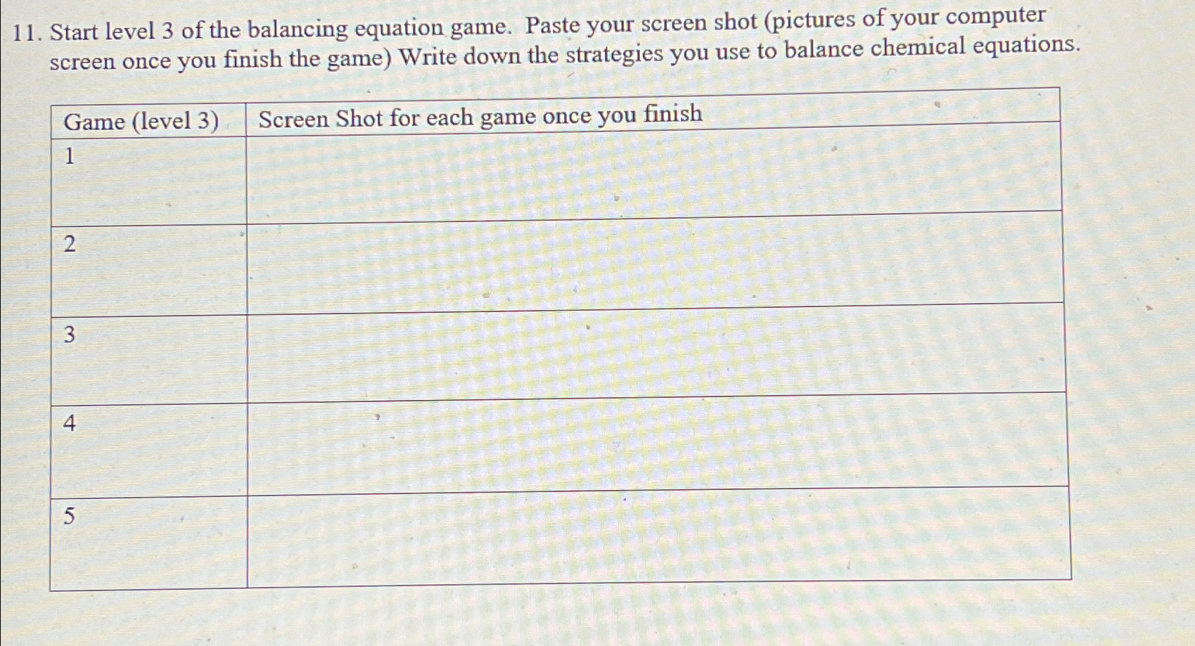 Start level 3 ﻿of the balancing equation game. Paste | Chegg.com