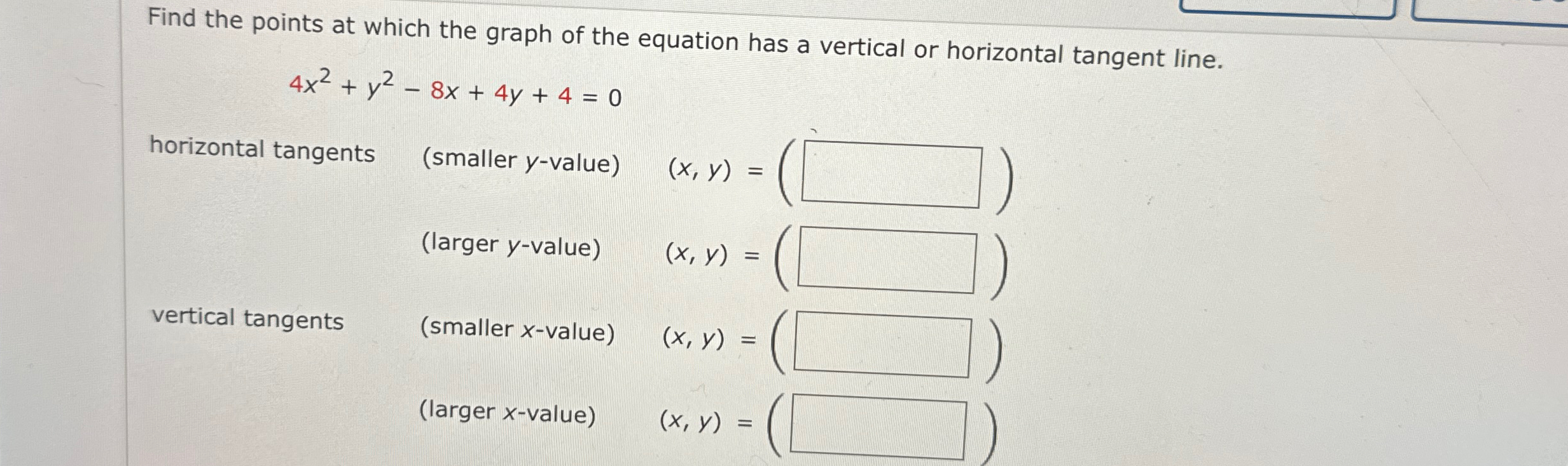 Solved Find the points at which the graph of the equation | Chegg.com