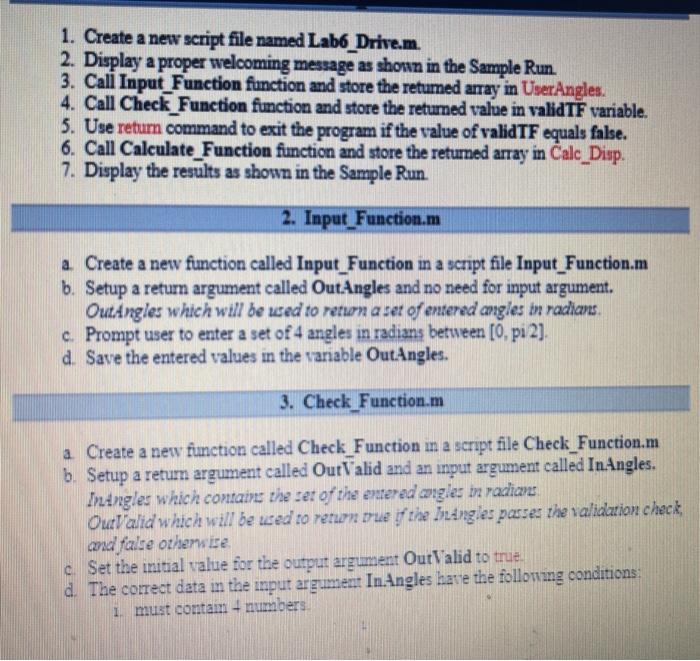 Solved 1. Create a new script file named Lab6_Drive.m. 2. | Chegg.com