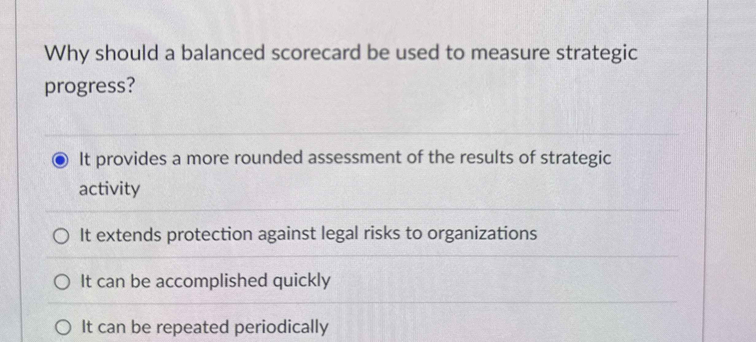Solved Why should a balanced scorecard be used to measure | Chegg.com