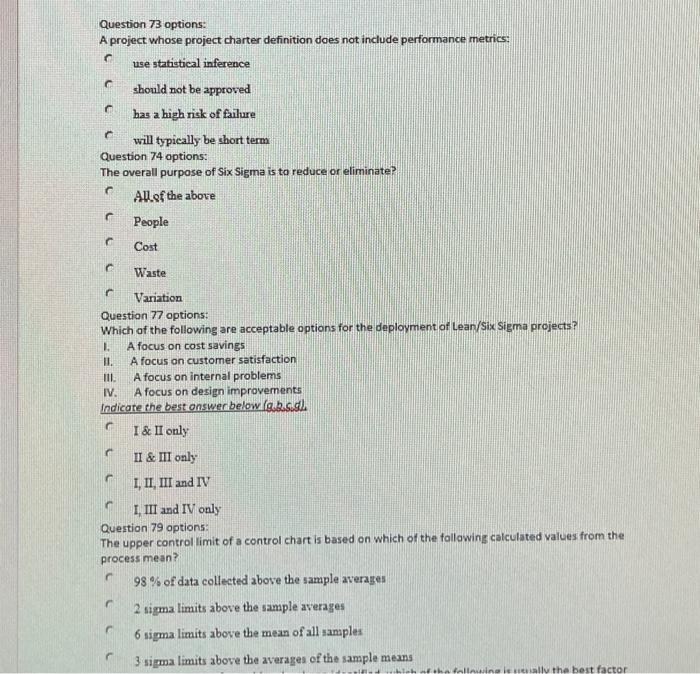Solved Question 77 options: Which of the following are | Chegg.com