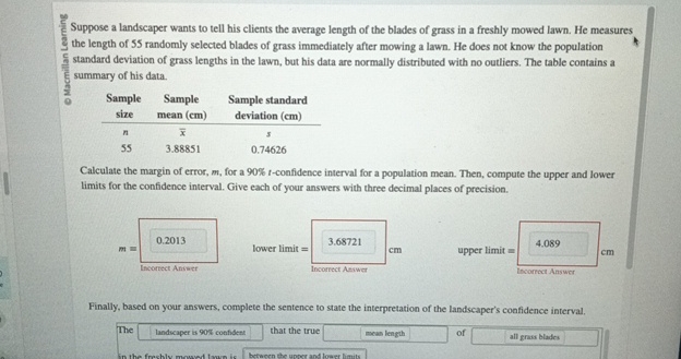 Solved Suppose a landscaper wants to tell his clients the | Chegg.com