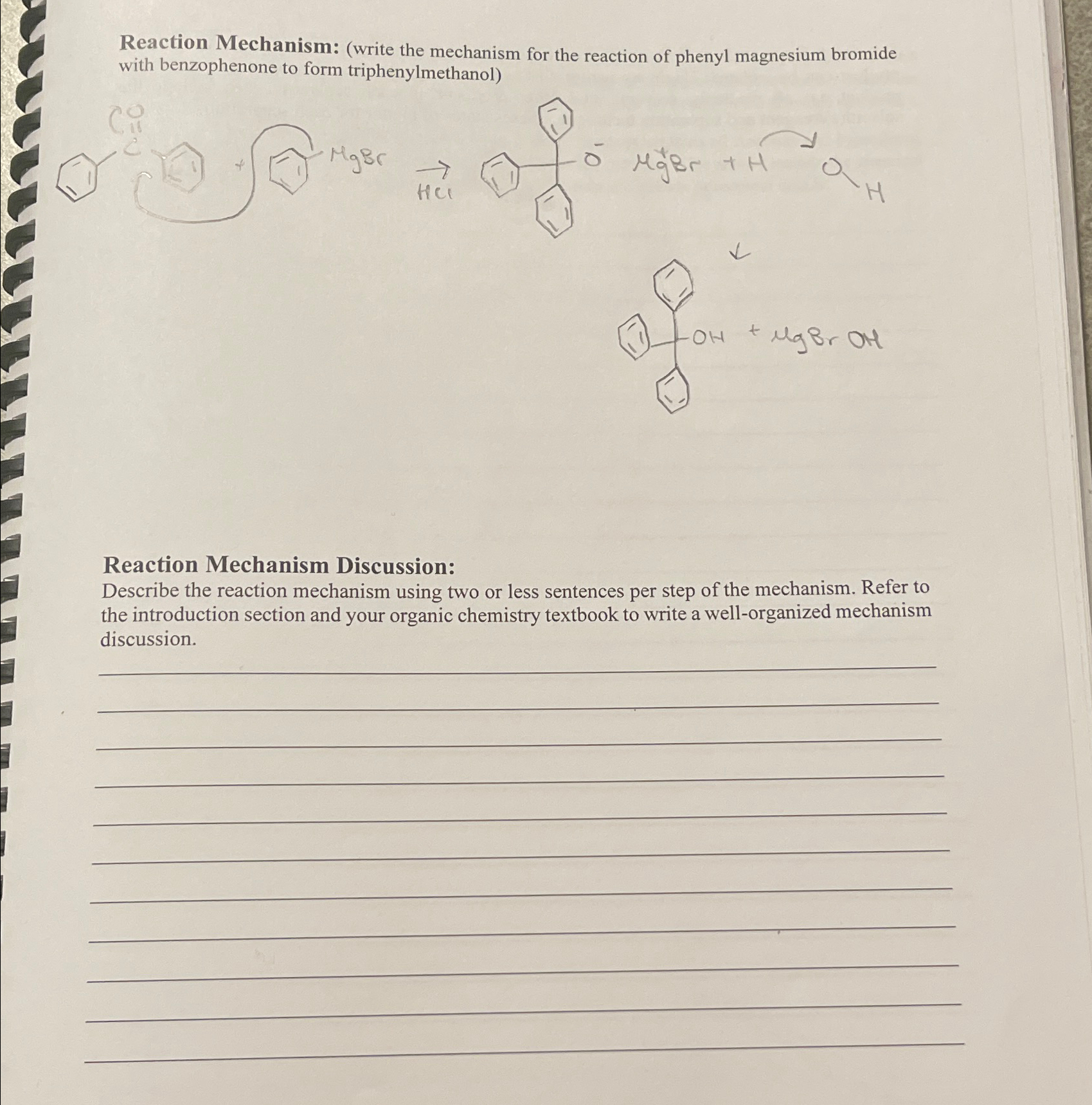 Solved Reaction Mechanism: (write the mechanism for the | Chegg.com