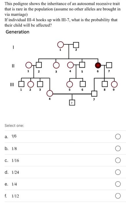 Solved This pedigree shows the inheritance of an autosomal | Chegg.com