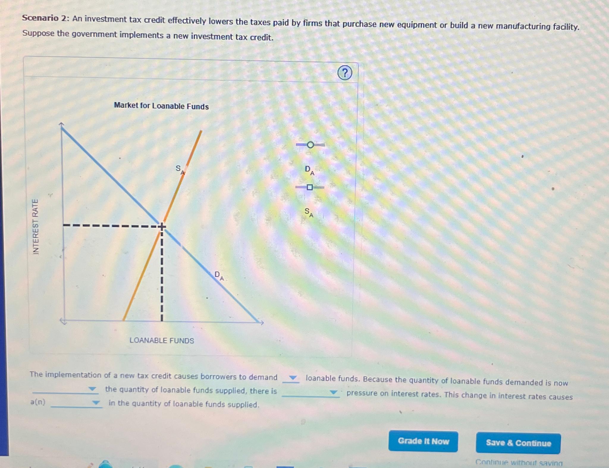 Solved Scenario 2: An investment tax credit effectively | Chegg.com