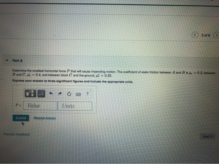 Solved Fundamental Problem 8.7 Blocks A, B, and C have | Chegg.com
