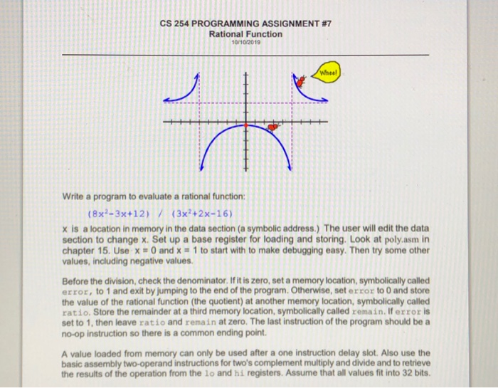 Cs 254 Programming Assignment 7 Rational Function 8733