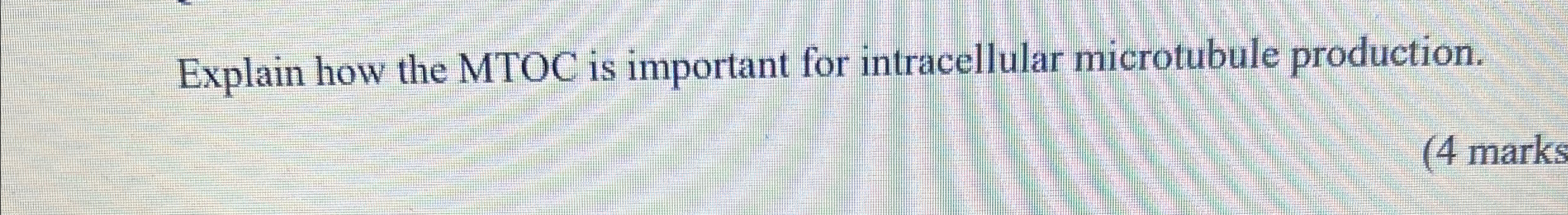 Solved Explain how the MTOC is important for intracellular | Chegg.com
