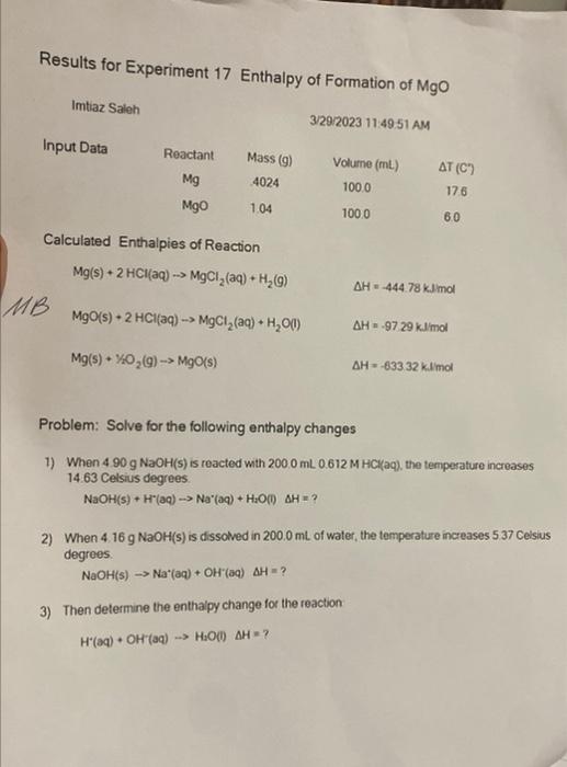 Solved \begin{tabular}{|l|c|c|c|c|c|} \hline Reactant & Mass | Chegg.com