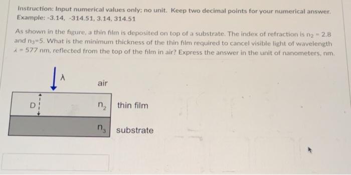 Solved Instruction: Input numerical values only; no unit. | Chegg.com