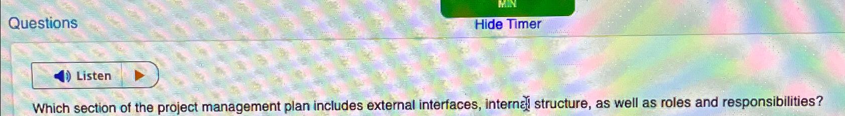 Solved Which section of the project management plan includes | Chegg.com