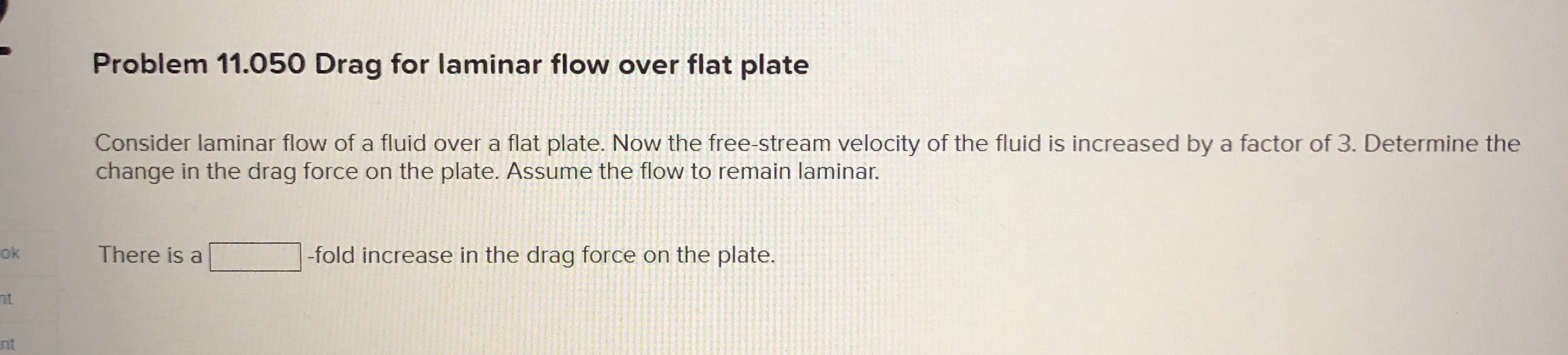 Solved Problem 11.050 ﻿Drag for laminar flow over flat | Chegg.com