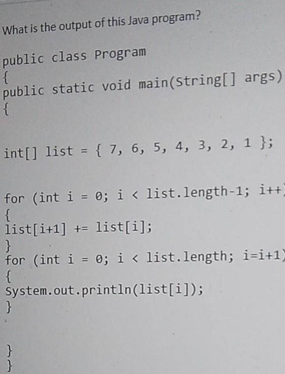 Solved What is the output of this Java program? public class | Chegg.com