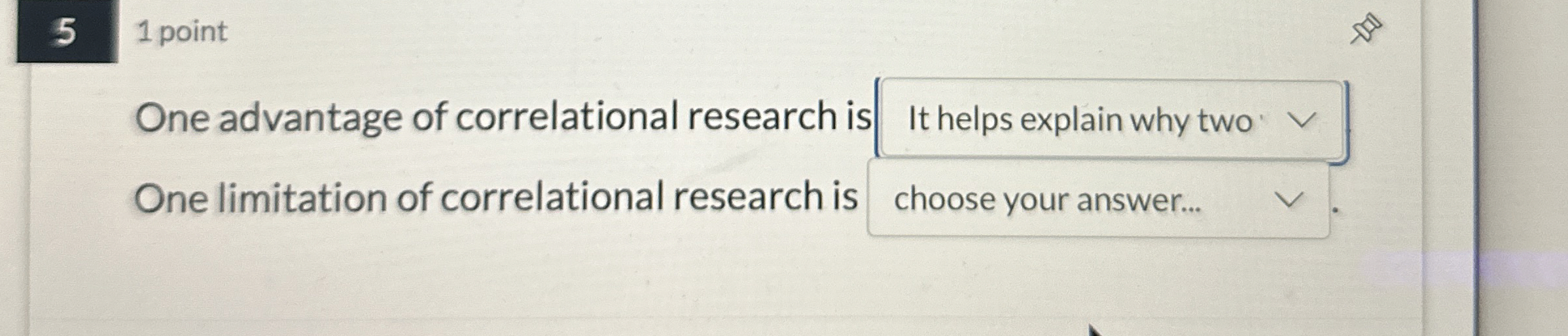 Solved 51 ﻿pointOne advantage of correlational research | Chegg.com