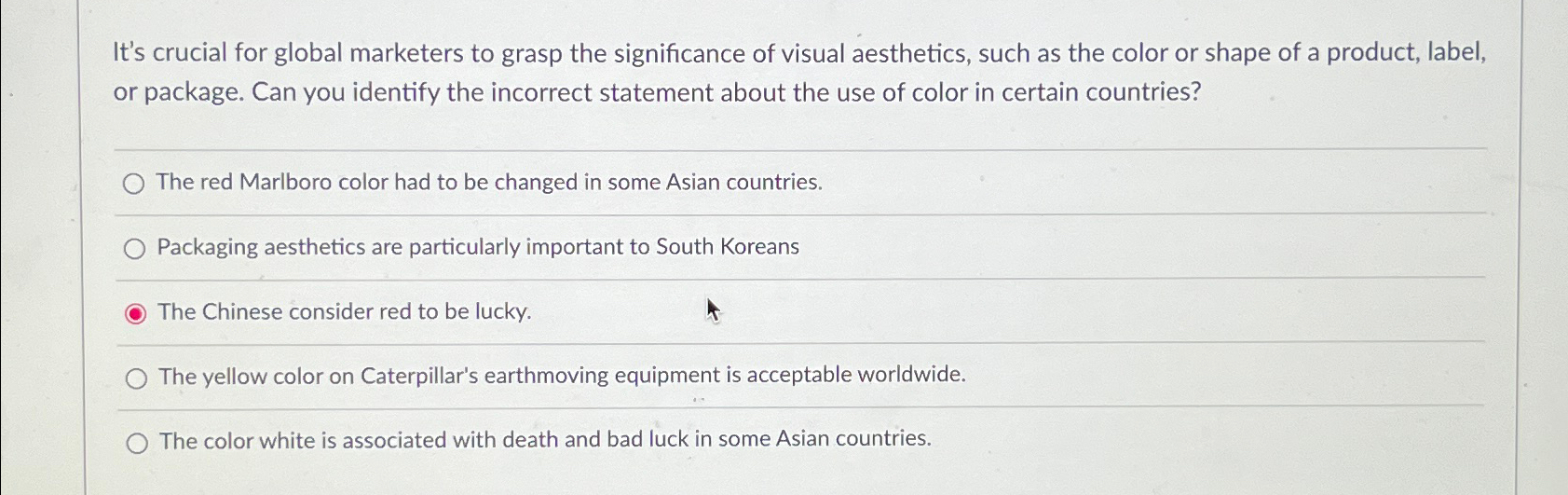 Solved It's crucial for global marketers to grasp the | Chegg.com