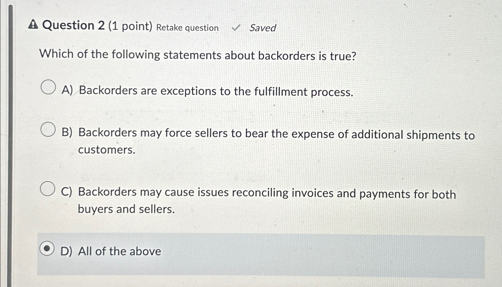 Solved A Question 2 (1 ﻿point) ﻿Retake question ﻿SavedWhich | Chegg.com