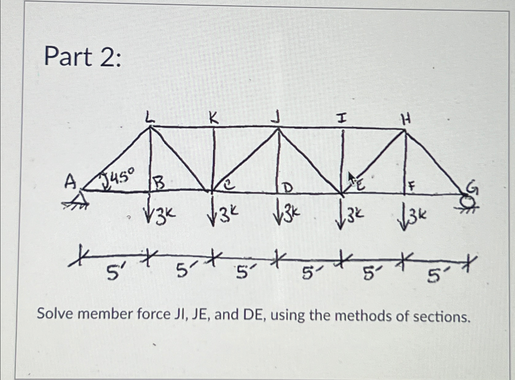 Solved 1. ﻿Solve for reactiom Ay and Gy 2. ﻿Solve for force | Chegg.com