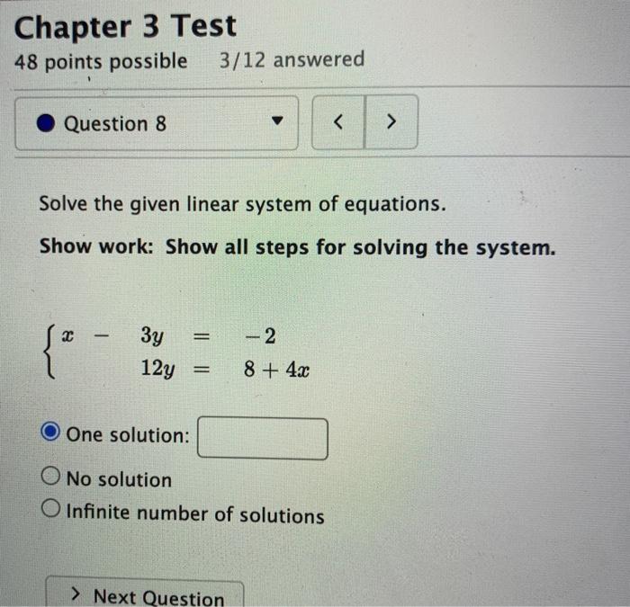 Solved Chapter 3 Test 48 points possible 3/12 answered | Chegg.com