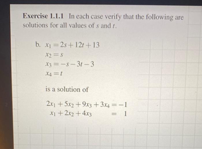Solved Exercise 1.1.1 In each case verify that the following | Chegg.com