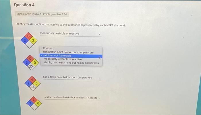 Solved Identify the description that applies to the | Chegg.com