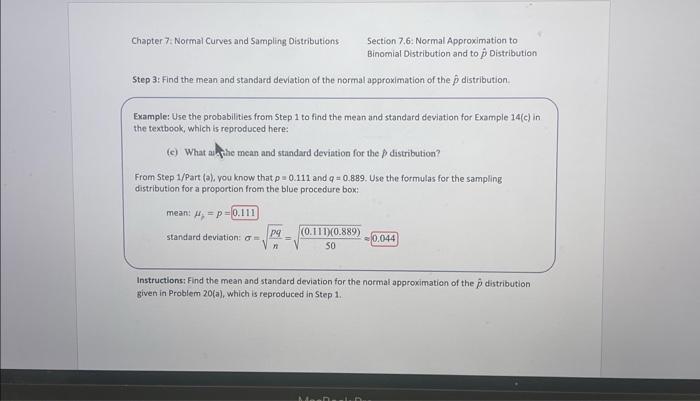 Solved 20. Basic Computation: p^ Distribution Suppose we | Chegg.com