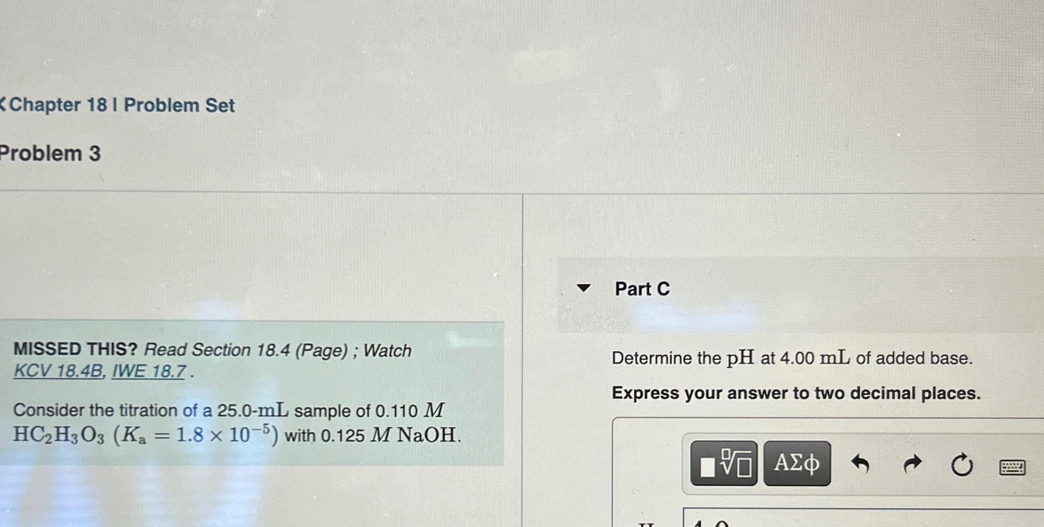 Chapter 18 ﻿I Problem SetProblem 3Part CMISSED THIS? | Chegg.com