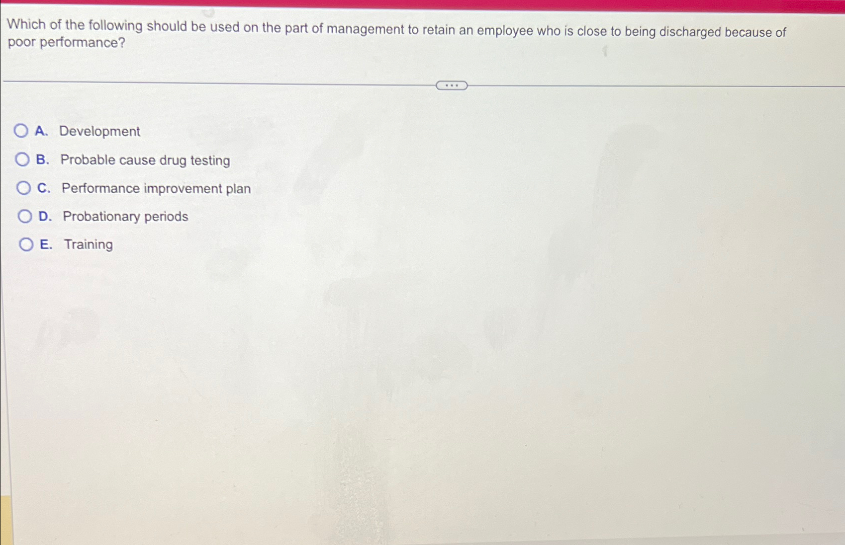 Solved Which of the following should be used on the part of | Chegg.com