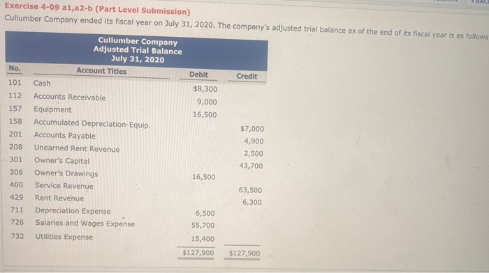 Solved BAC Exercise 4-09 a1,a2-b (Part Level Submission) | Chegg.com