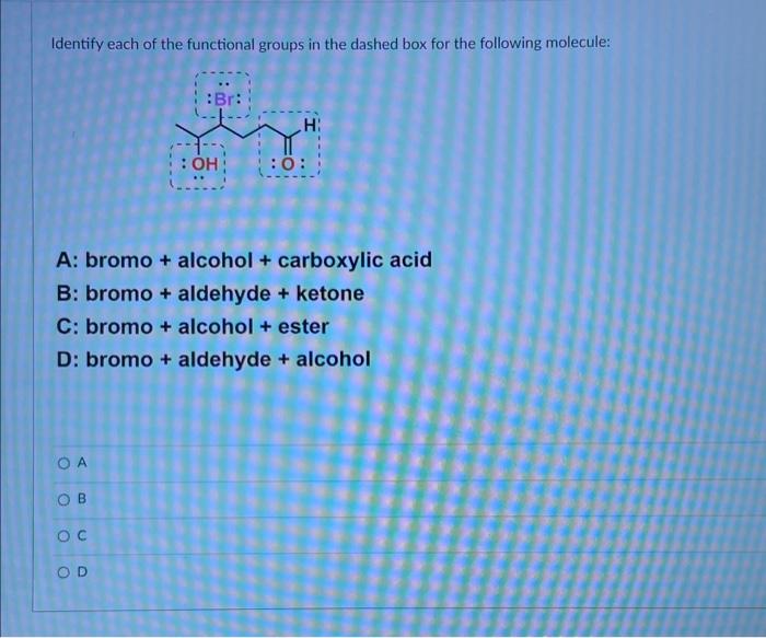 Solved Identify each of the functional groups in the dashed | Chegg.com