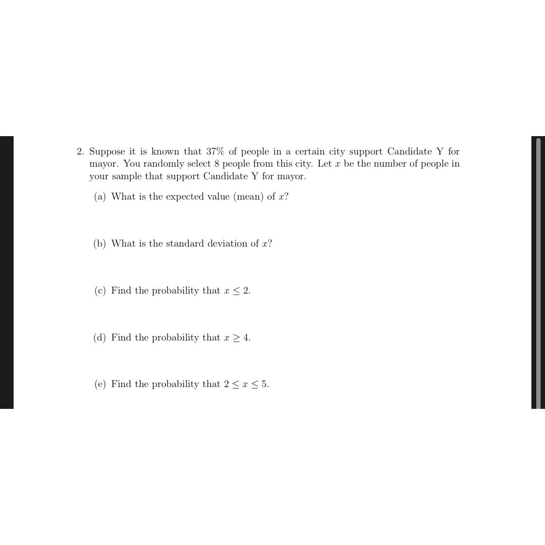 Solved Suppose it is known that 37% ﻿of people in a certain | Chegg.com